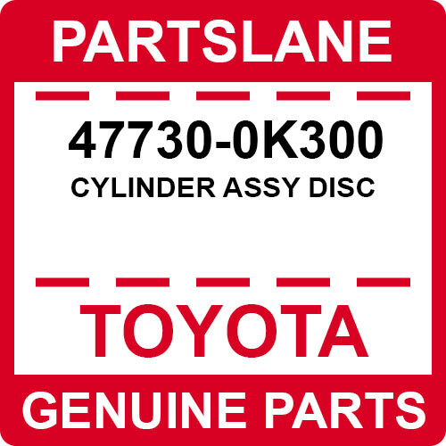 Toyota Genuine 477300K300 Cylinder ASSY Disc 47730-0k300 for sale ...