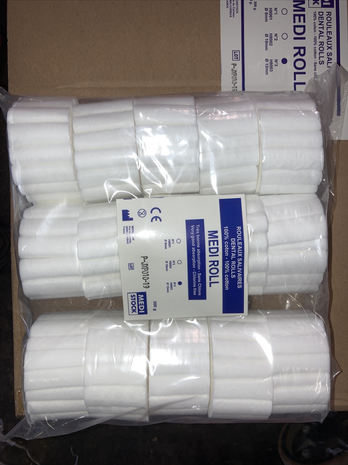Rolls Salivaires Medi Roll Cotton 0 15/32in n3 Cardboard Of 30 Bags Of 10.58oz | eBay