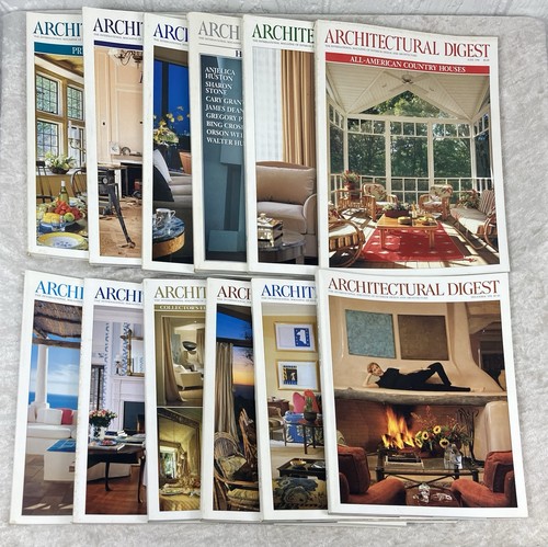 Vtg Architectural Digest Magazine Lot 1996 Luxury Ads 12 Total Complete ...