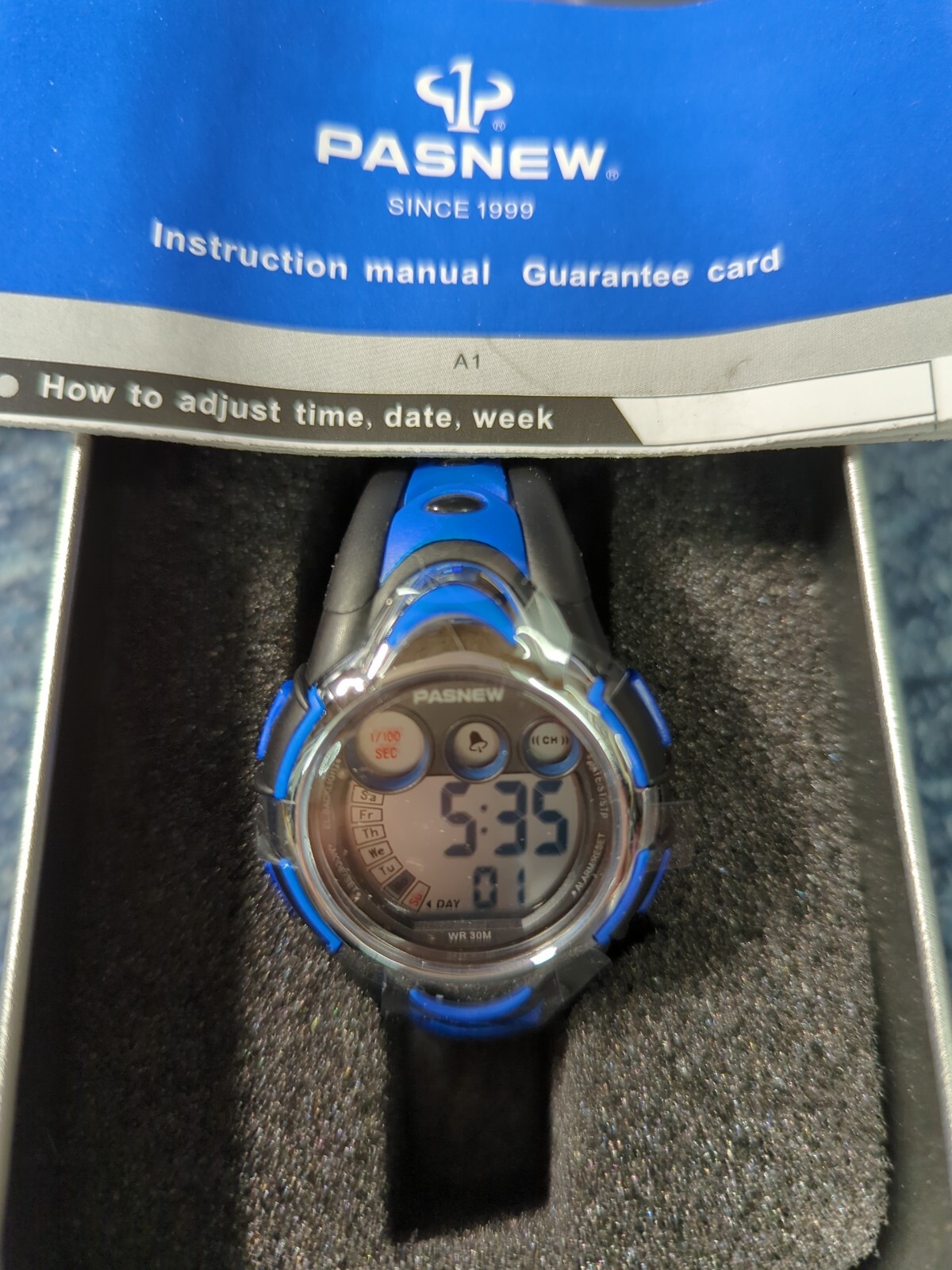 New WR30M Boys Digital Watch In Tin Black Strap | eBay UK