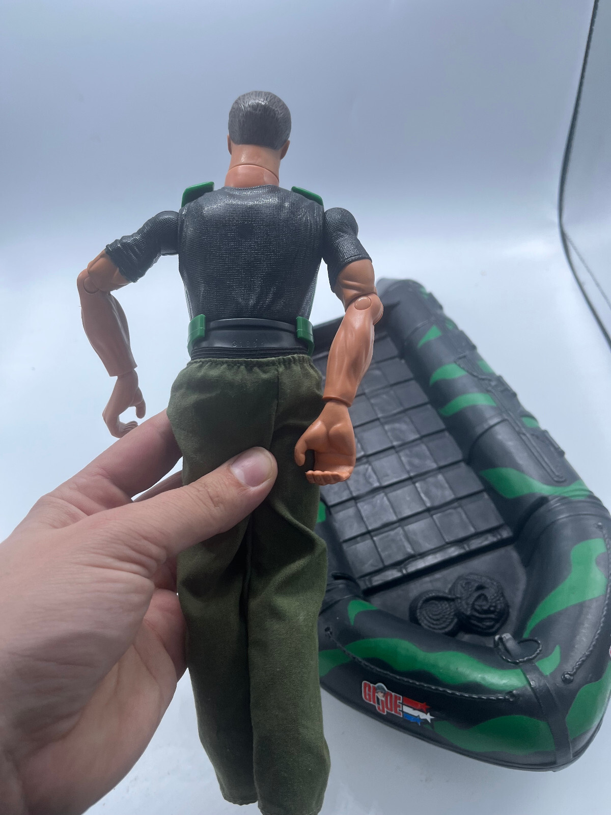 GI Joe Army Ranger Navy Seal Raft Boat with Figure with Life Jacket Pre ...