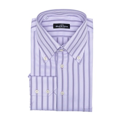 690$ LUXURY GERLIN Shirt Lilac TWILL ALUMO Cotton 15.5 - 39 9O BIJAN | eBay