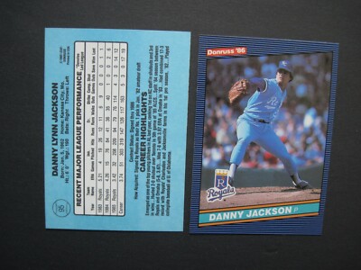 DANNY JACKSON 1986 Donruss Baseball Card #95 KANSAS CITY ROYALS | eBay
