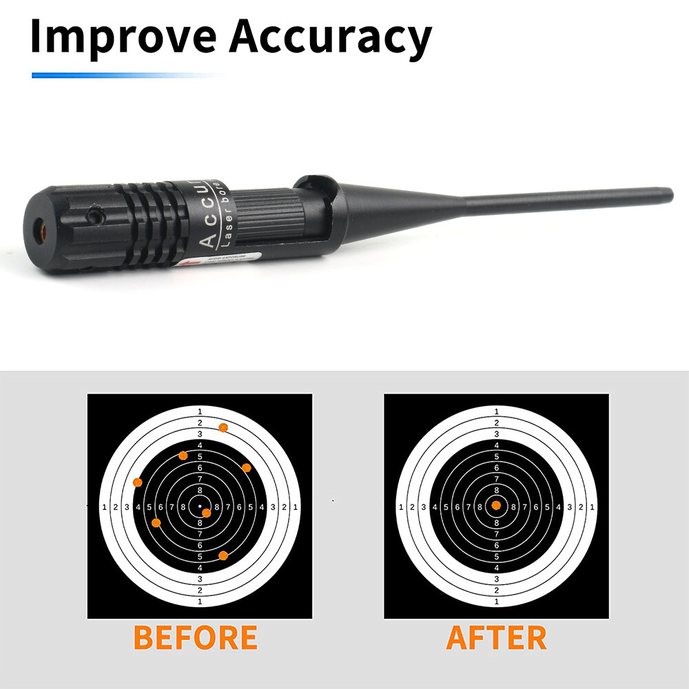 Bore Sight Kit for .17 to 12GA Calibers BoreSighter Red/Green Laser ...