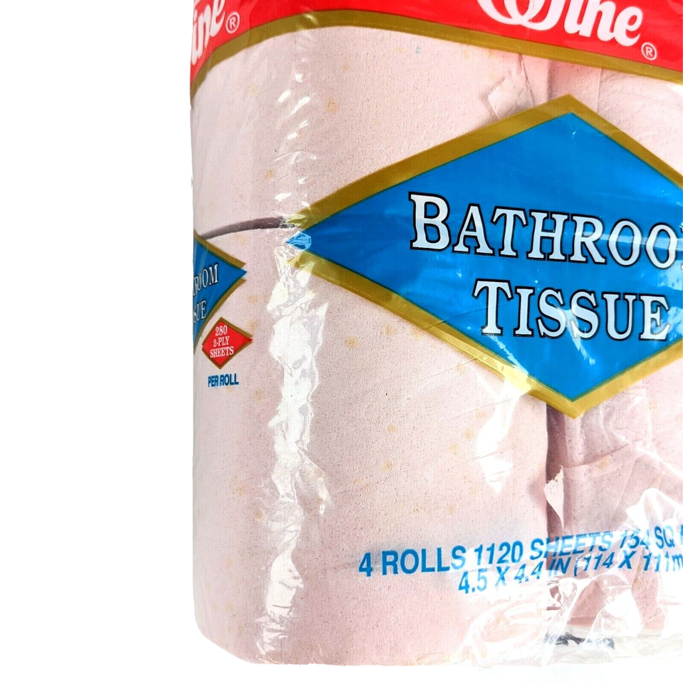 Vtg Pink Toilet Paper Tissue Lot of 3 4-Roll Packages Shur Fine Movie ...