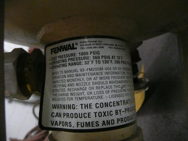 Fenwal FM-200 93-110204-001 Fire Suppressant Tank | eBay