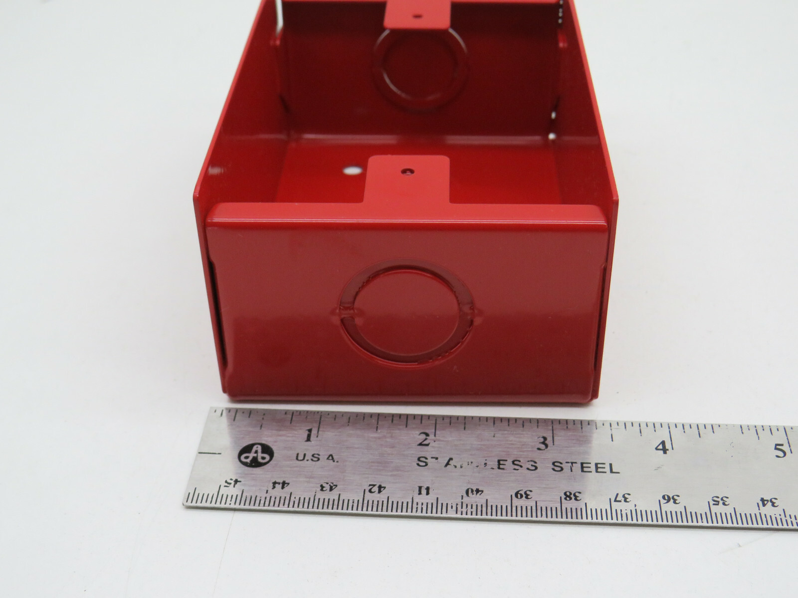 Red Fire Alarm Mounting Backbox Metal Outlet Back Box 5" | eBay