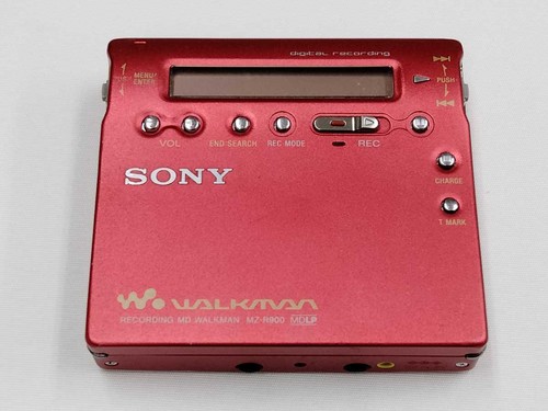 Sony MZ-R900 MD Walkman Portable Player Recorder Red Music Excellent ...