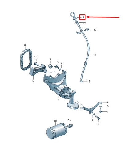 NEW VW GOLF VI 5K MK6 ENGINE OIL DIP STICK 030115611R ORIGINAL | eBay