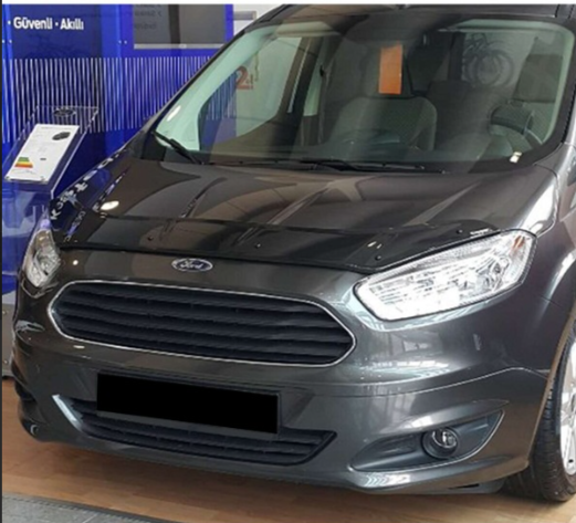 FORD TRANSIT COURIER 2014+ BONNET PROTECTOR GUARD BRA BUG STONE HOOD ...