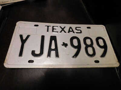 Texas License Plate TX # YJA 989 Tag Expired before 2019 | eBay