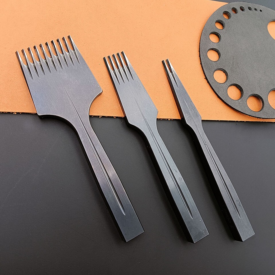 French Style leather Craft Pricking Irons Stitching Lacing Punch Chisel ...