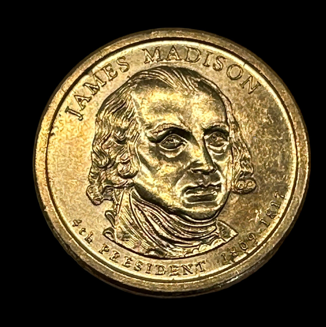 James Madison Gold Coin 2008 P & D James Madison Presidential Gold