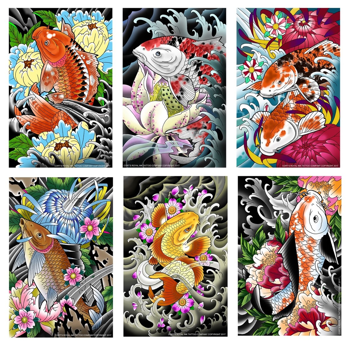 Colour Koi Tattoos