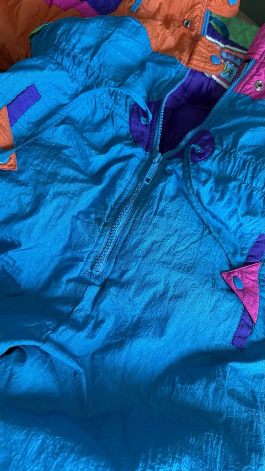 Vintage 90s Neon Ski Suit One Piece Snowsuit Outerstuff Youth 14 ...