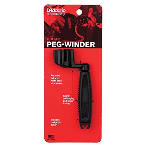 Planet Waves Ergonomic Peg Winder with String Stretcher for Guitars ...