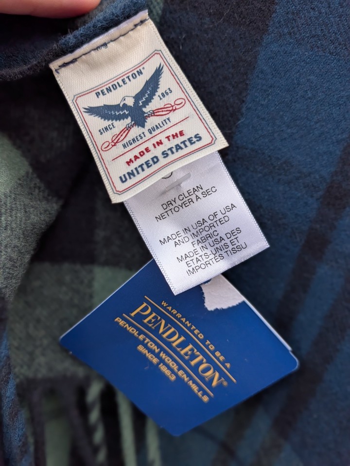Pendleton Wool Poncho 2016 "Vintage Black Watch - GT613" Black/green ...