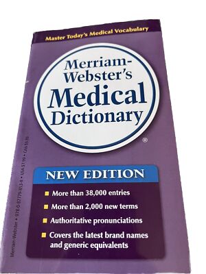 Merriam-Webster's Medical Dictionary 2006 New Edition | eBay