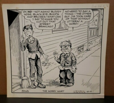 OUT OUR WAY Original Daily Comic Strip Art 10-9-1962 NEG COCHRAN The ...