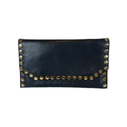 MMS Design Studio Gold Studded Black Faux Leather Purse / Clutch | eBay