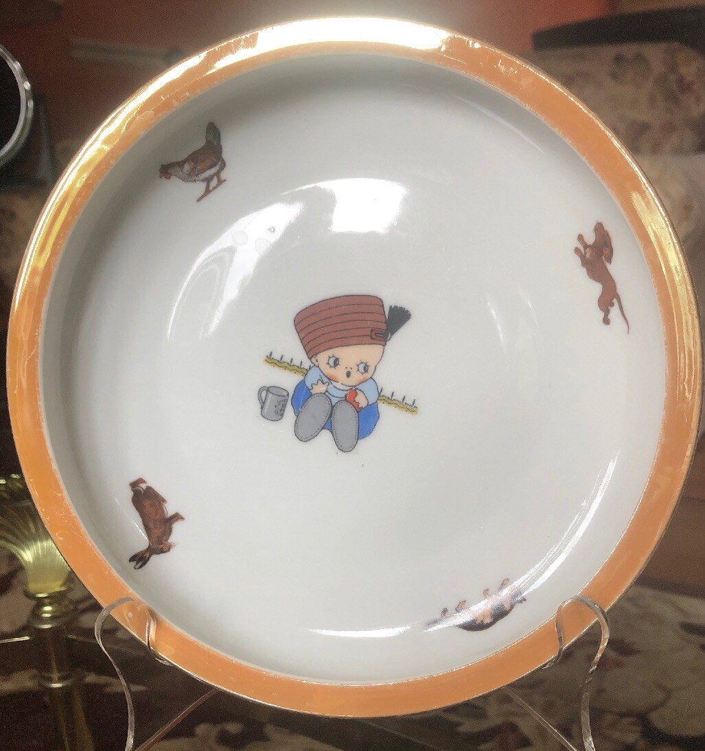 Antique Union K Czechoslovakia Musterschutz Porcelain Baby Child Dish ...