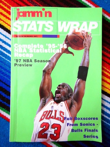 Rare 1995 NBA JAMMIN' STATS WRAP Australia Magazine Book - MICHAEL ...