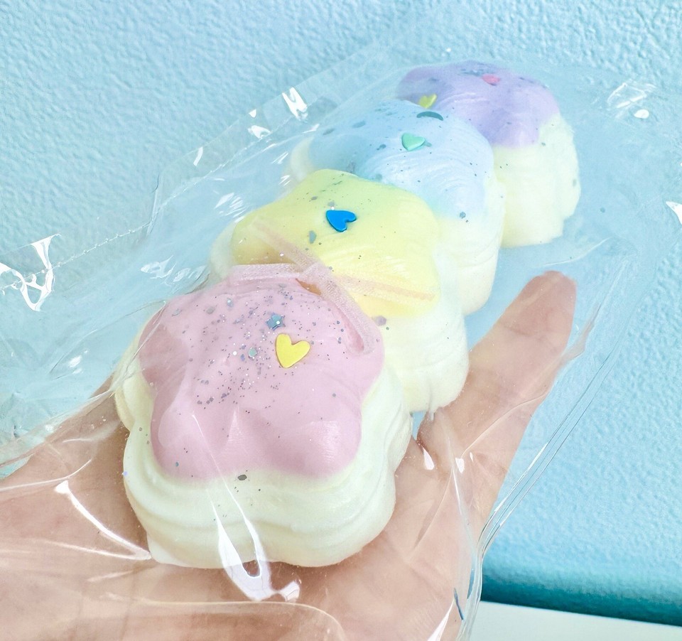 squishy 4 stars pink yellow blue purple stress relief toy | eBay