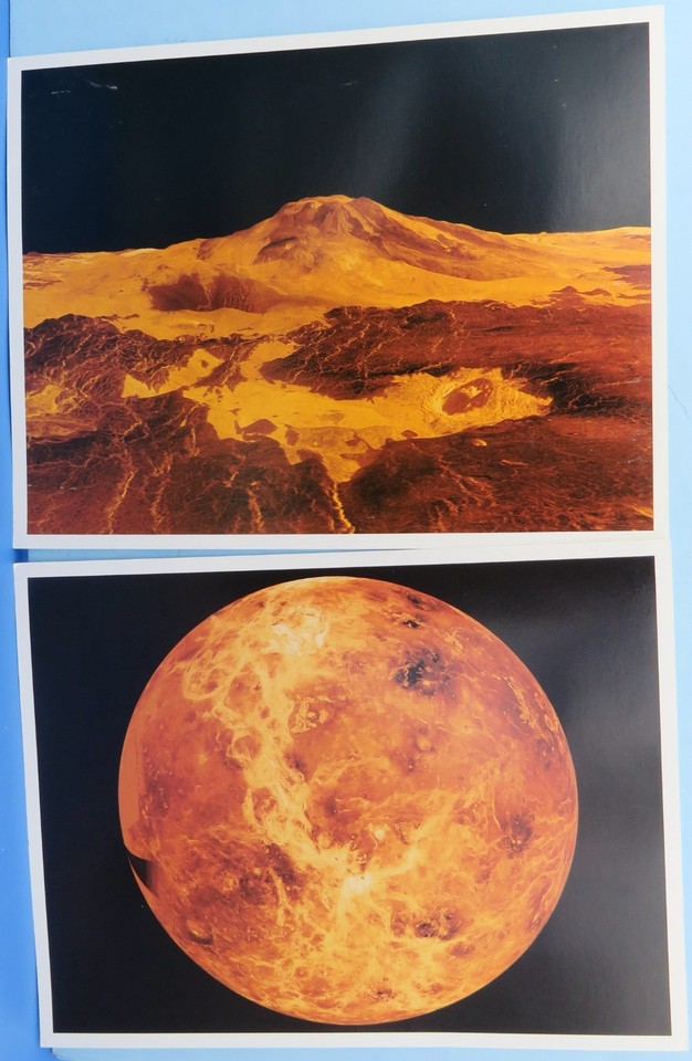 NASA Photo Litho Lot of 4 vtg Magellan Venus JPL Space Shuttle Atlantis ...