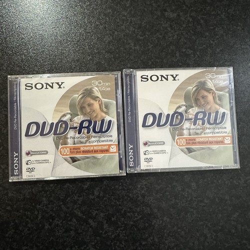 Sony DVD + RW 30 Minute 1.4GB 3" Inch Brand New Sealed ( SET OF 2 ...