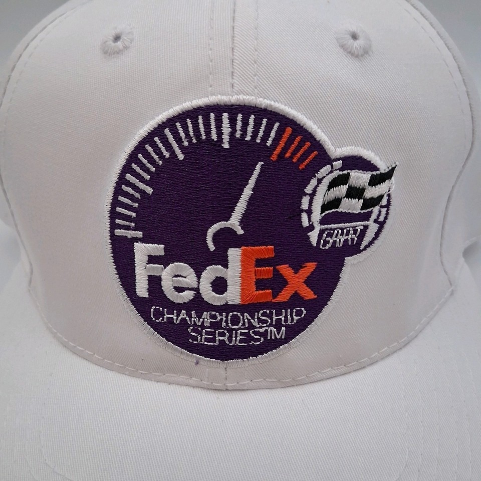 Vintage FedEx CART Championship Series Hat Cap White Snapback ...