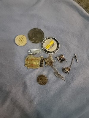 Junk Drawer Lot Of Pins And Tokens VT500 | eBay