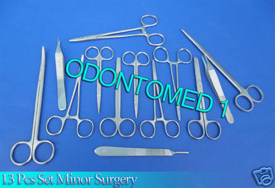 13 Pcs O.R Grade Minor Surgery Surgical Instruments Set | eBay