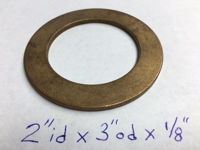 Oilite Thrust Washer Bronze New 2" id x 3" od spacer bushing brass wear ...