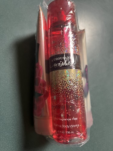 BATH & BODY WORKS A THOUSAND WISHES Gift Set Of 3 Items. Body Spray And ...