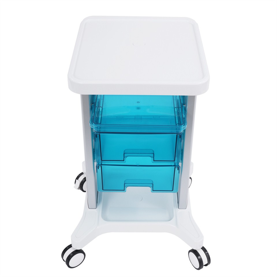 Medical Beauty Trolley Carts Mobile Cart Instrument With 3 Trays 360 ...