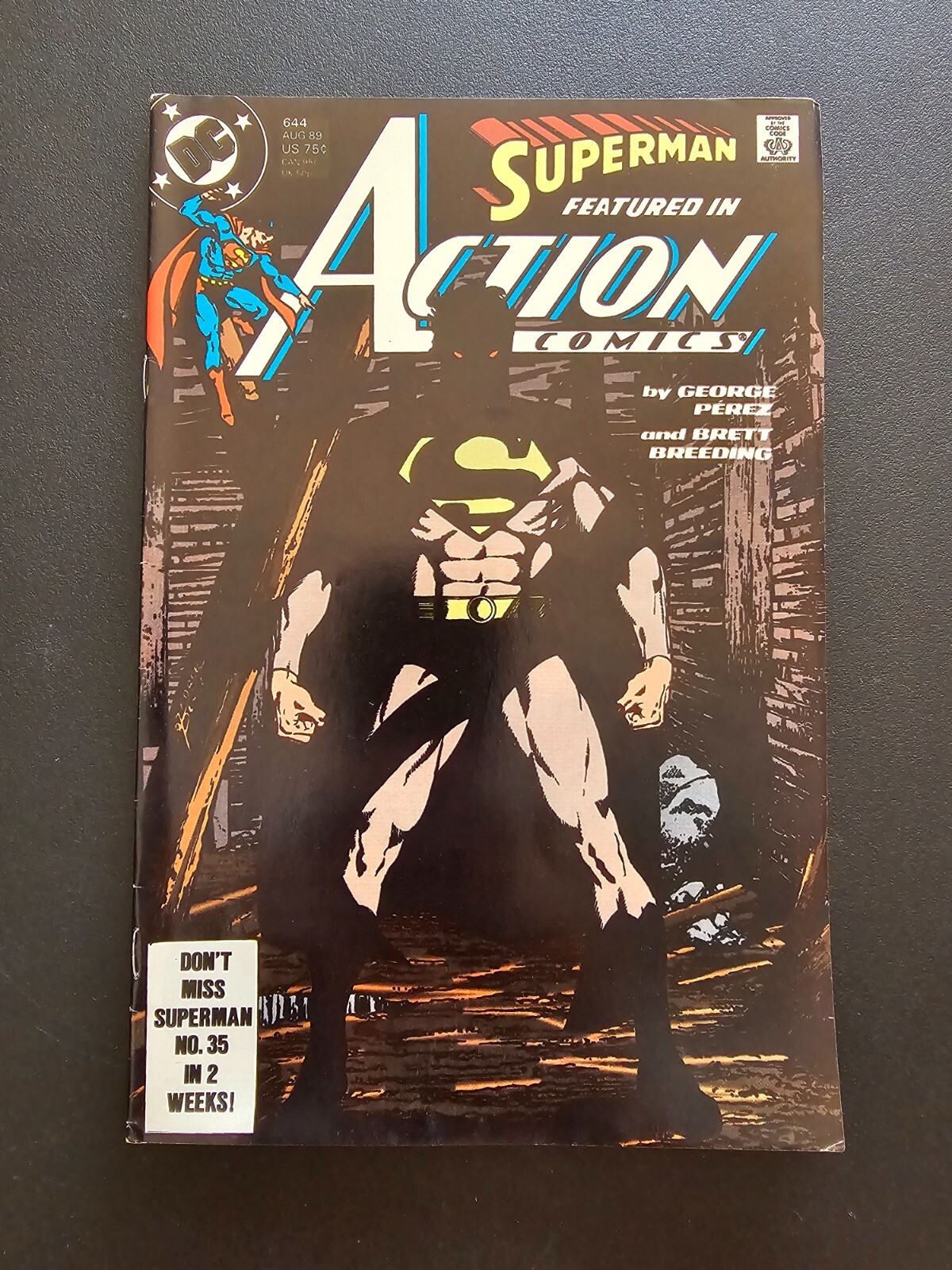 DC Comics Action Comics #644 August 1989 George Perez Cover Superman | eBay