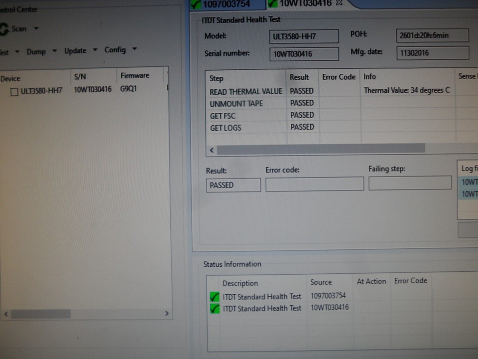 IBM LTO7 Ultrium7 SAS External Drive 6160-H7S 3580-H7S 46C3234 46C3207 ...