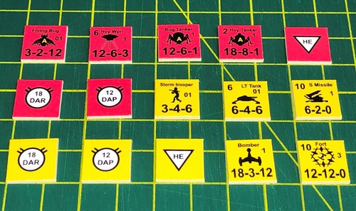 Starship Troopers, extra units expansion 3, Avalon Hill, 84 counters ...