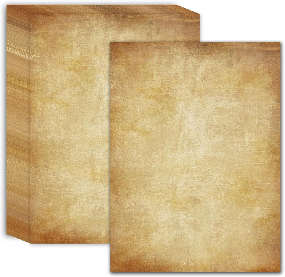 60 PCS Old Fashioned Faux Parchment Paper Aged Paper Antique Looking 8. ...
