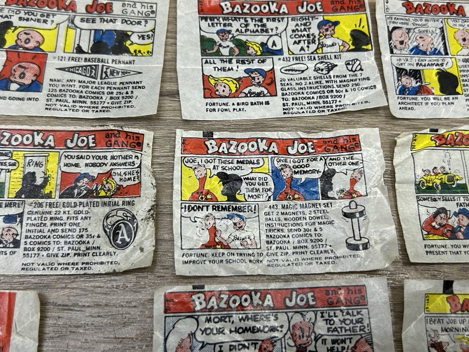 Lot of 50+ Vintage Bazooka Joe Comics Chewing Gum Wrappers | eBay