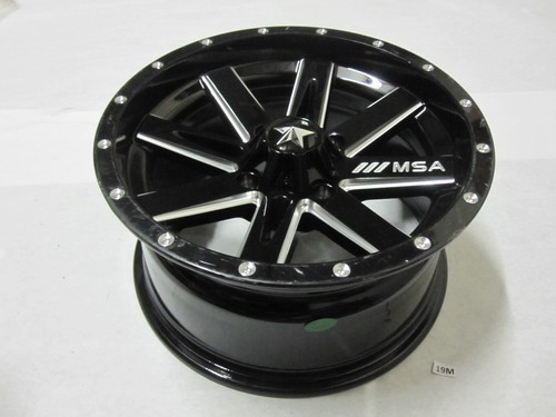 MSA M41 Boxer 14x7 ATV/UTV 14" Wheel Rim Milled 14x7 4x110 +10mm Gloss ...