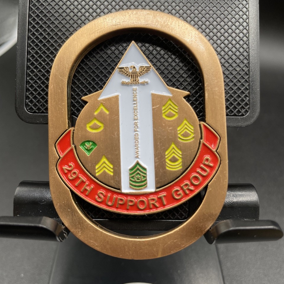 29th Support Group Commander & CSM Challenge Coin Rare Collectible | eBay