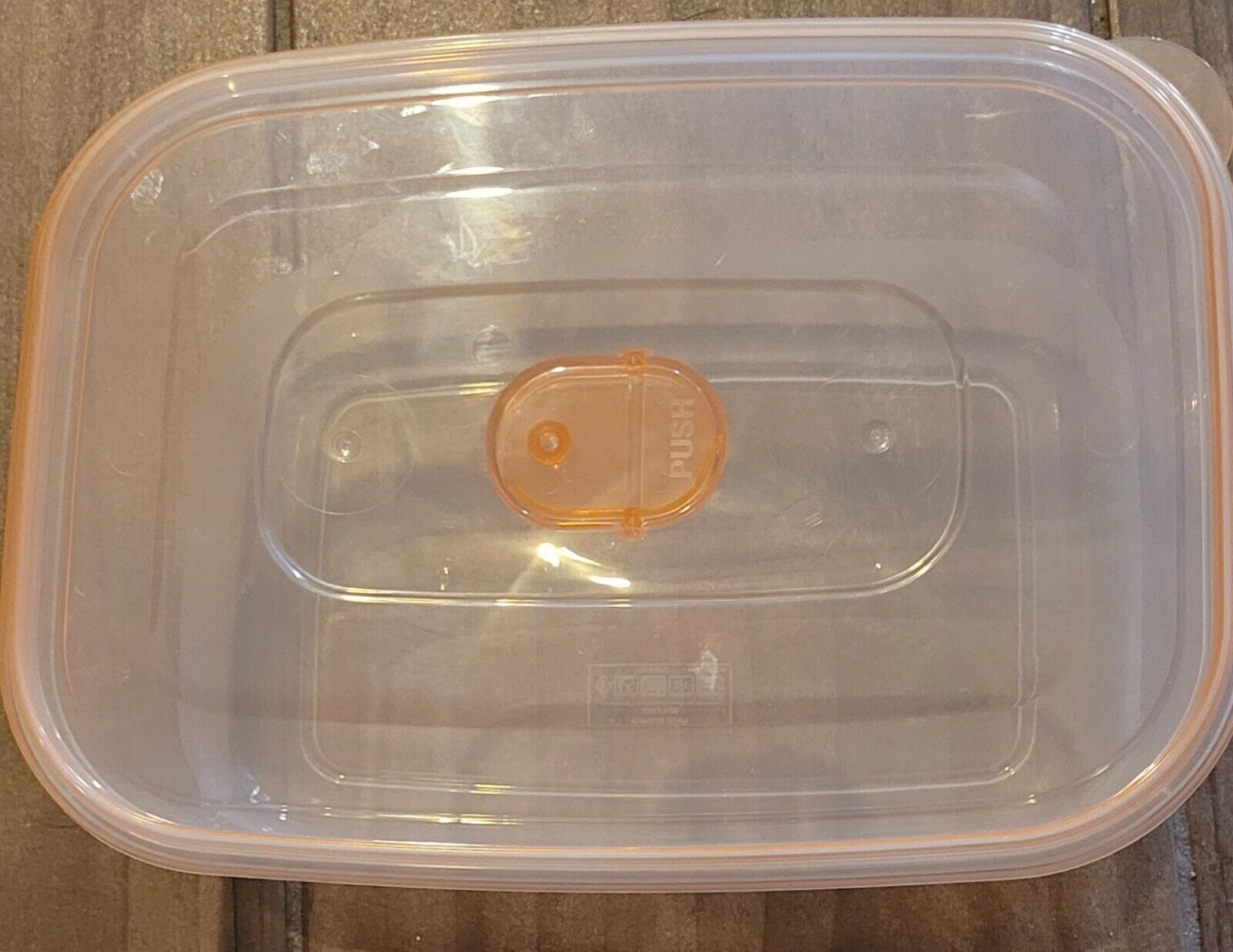 Surefresh Plastic Storage Fodd Container Vented Lid Clear Orange 12 ...