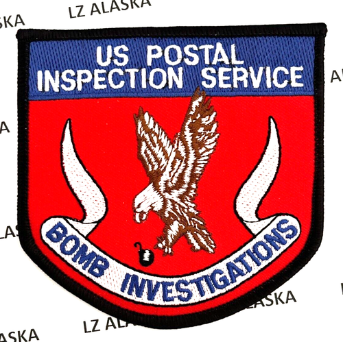 U.S. POSTAL INSPECTION SERVICE BOMB INVESTIGATIONS PATCH (PD 1) POLICE ...