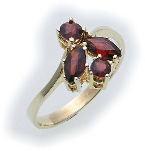 Women's Ring M.Granat IN Gold 333 Garnet Ring Yellow Gold Quality 8303 ...