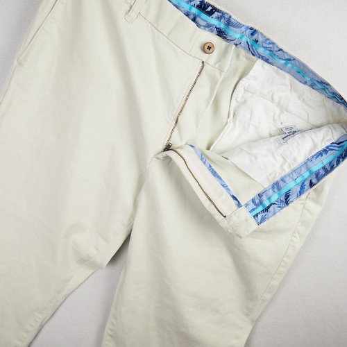 Tommy Bahama Mens Borocay Flat Front Chino Pants 38x30 Khaki Beige Sand ...