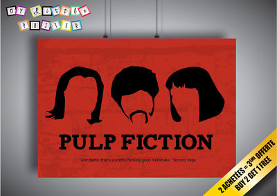 Pulp Fiction Poster Print Fun Cool Home Decor Art | eBay UK