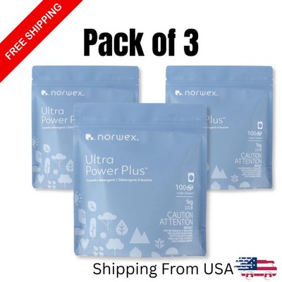 Norwex Ultra Power Plus™ Laundry Detergent, Pack of 3, 1kg or 2.2lb ...