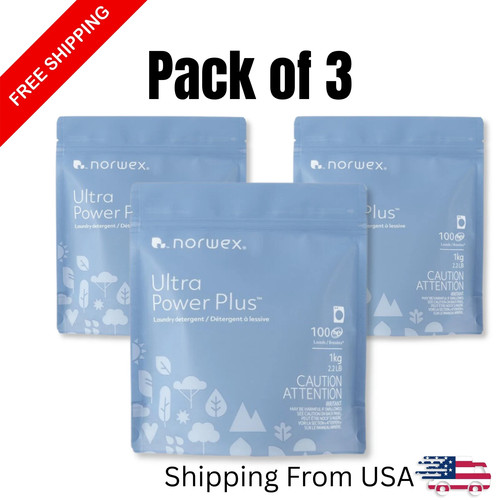 Norwex Ultra Power Plus™ Laundry Detergent, Pack of 3, 1kg or 2.2lb ...