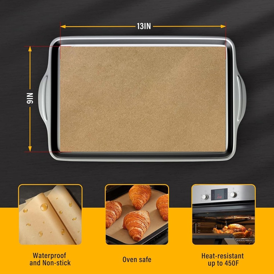 Parchment Paper Sheets for Baking 9-13 IN Precut Non-Stick 9x13-120pcs ...